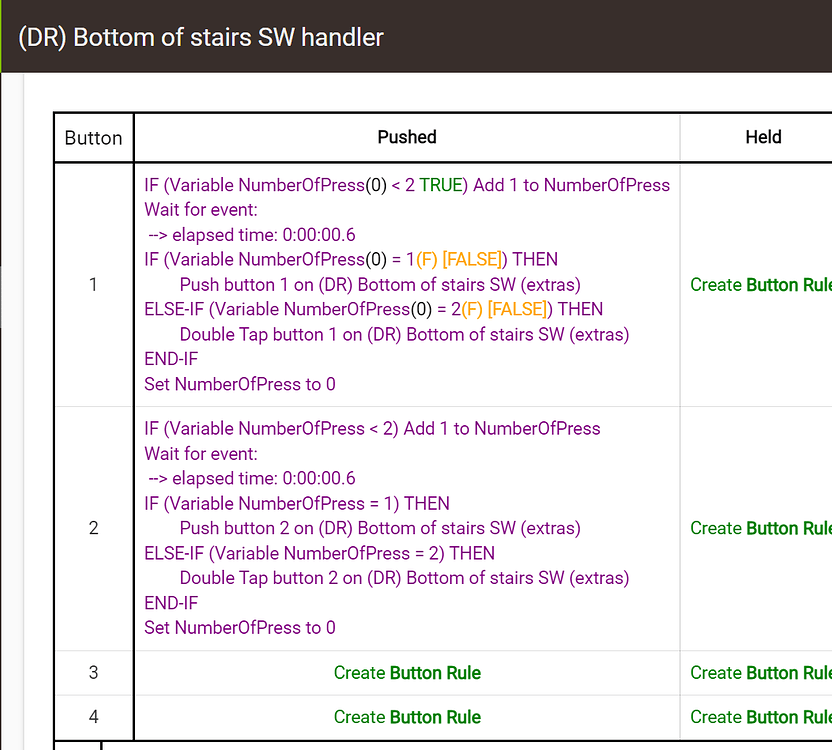 Has Anyone Setup a Single and Double-Tap Rule for a Button? - All things Rule Machine - Hubitat