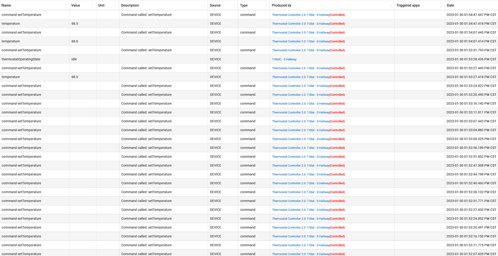 Thermostat Controller App With T6 Pro causing Excessive event alerts - Built-in Apps - Hubitat