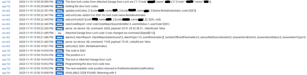 Homemade App getting old value for "lockCode" - 🚧 Developers - Hubitat
