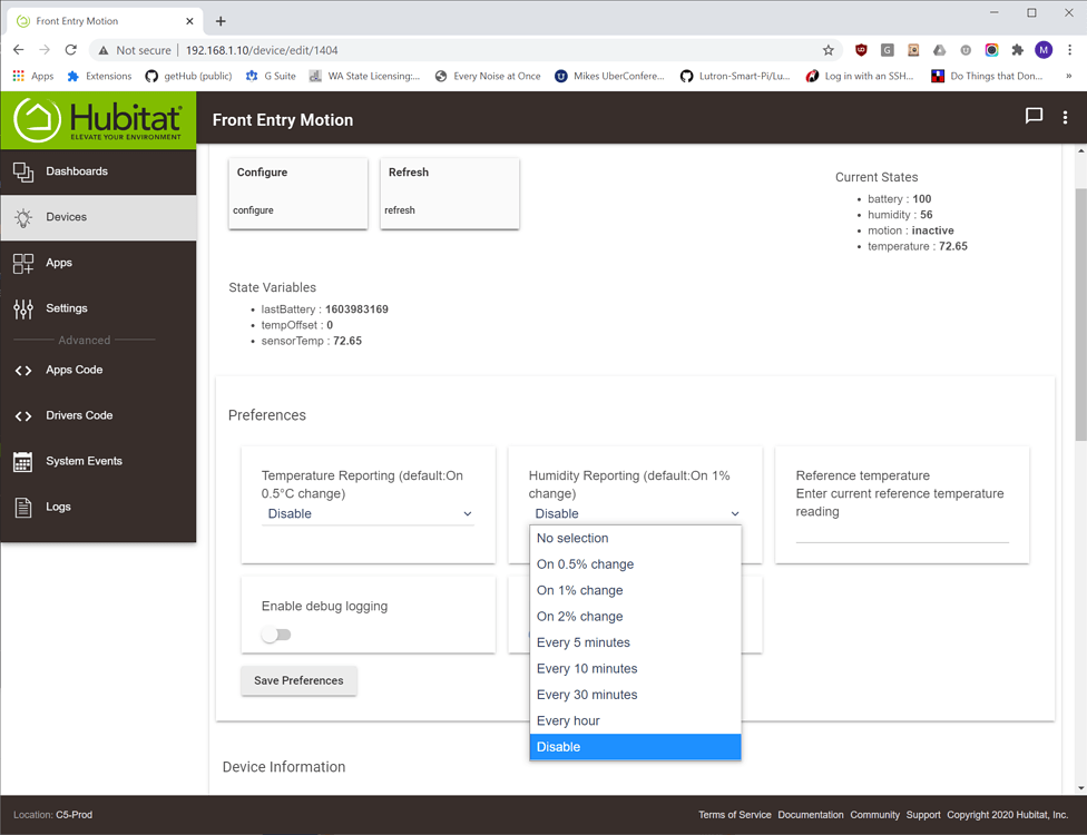 Iris Motion V3 iL07_1 humidity reporting frequency , errant device? - 🛎️ Get Help - Hubitat
