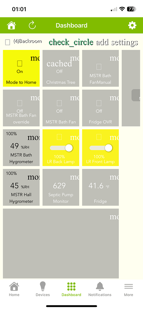 Dashboard problem in the app - 📢 Feedback - Hubitat