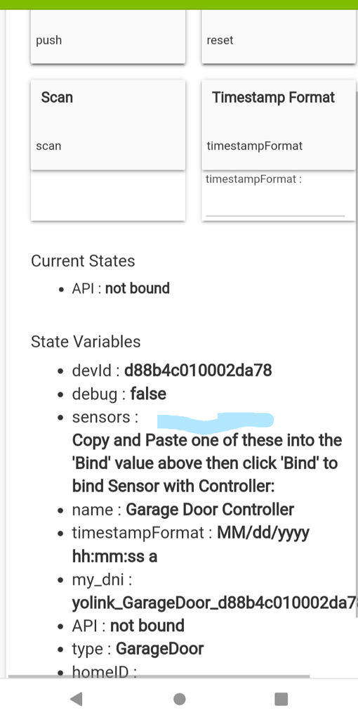 Yolink Bind Device - ⚙️ Custom Apps and Drivers - Hubitat