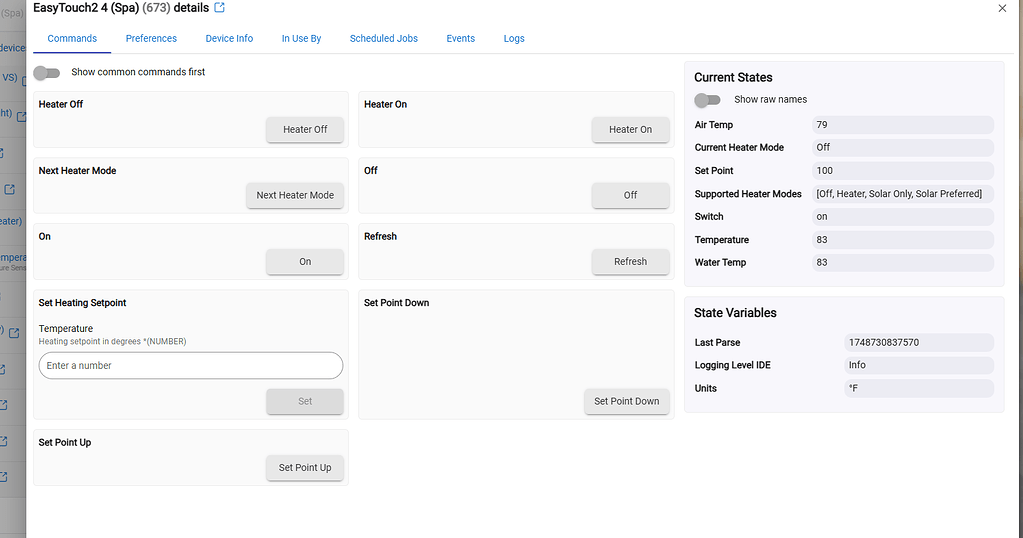 How to send command to change "heater mode" - ⚙️ Custom Apps and Drivers - Hubitat