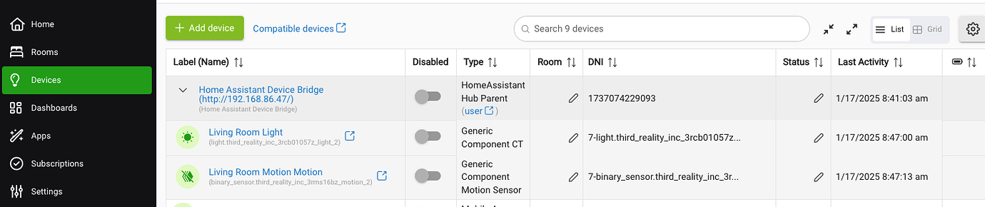 Help Integrating Home Assistant into Hubitat - Integrations - Hubitat