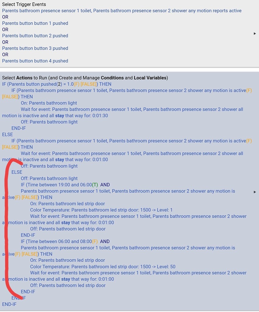 Having problems with led strip rule - 📐 Rule Machine® - Hubitat