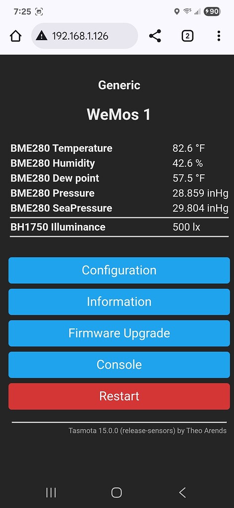 Tasmota Atmospheric pressure parameter - ⚙️ Custom Apps and Drivers ...