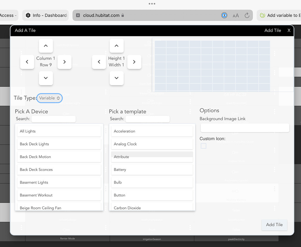 Can’t Add Variable to Legacy Custom Dashboard - Hubitat Dashboard - Hubitat