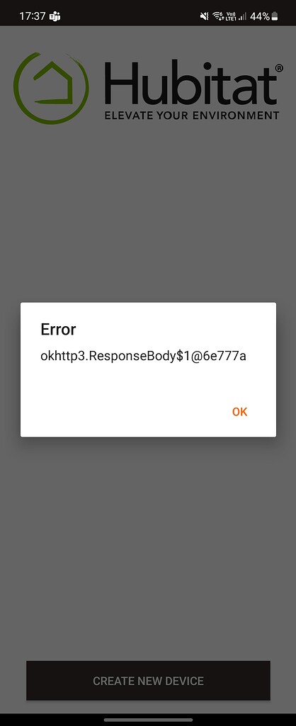 After C8 migration, android app stuck loading mobile devices - 🛎️ Get Help - Hubitat