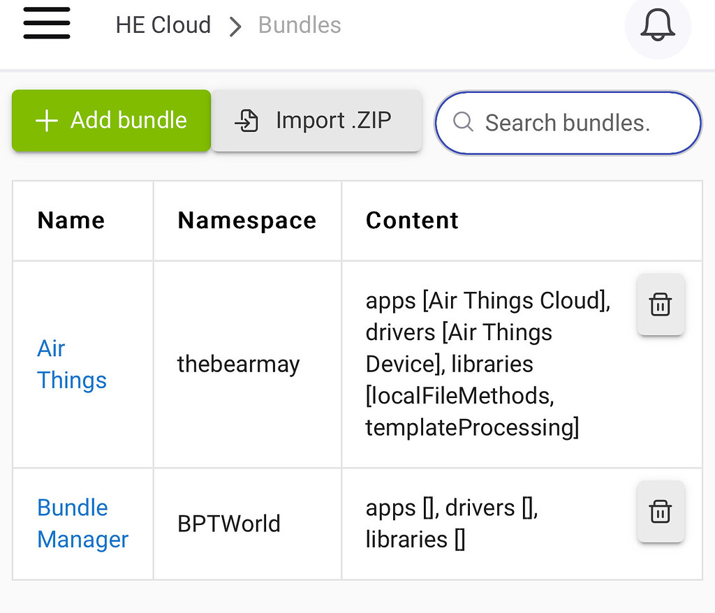 Old Bundle? - Integrations - Hubitat