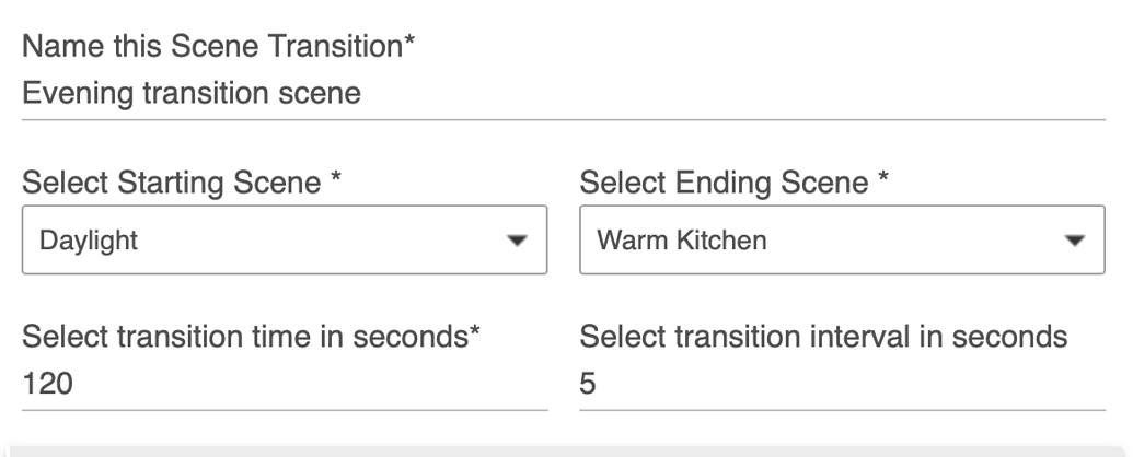 "Groups and Scenes" Scene Transitions - Transition Time vs Transition ...
