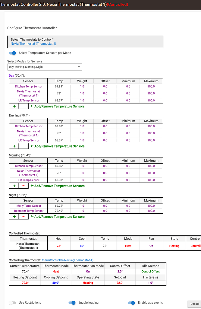 Thermostat Controller & Scheduler - 🧰 Built-In Apps and Drivers - Hubitat