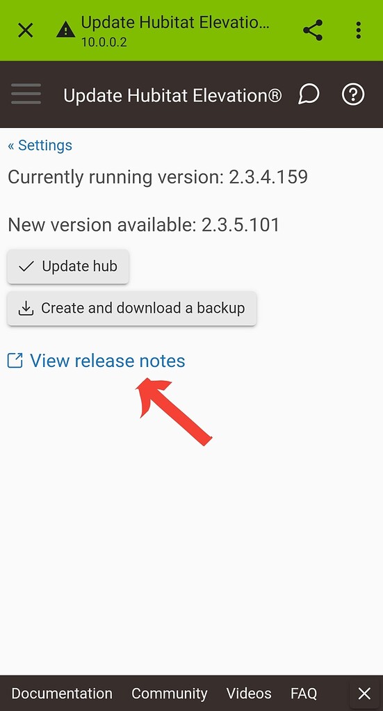 Release notes broken link - 📢 Feedback - Hubitat
