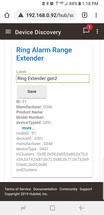 Help pairing Ring Range Extender Gen2 - Get Help - Hubitat