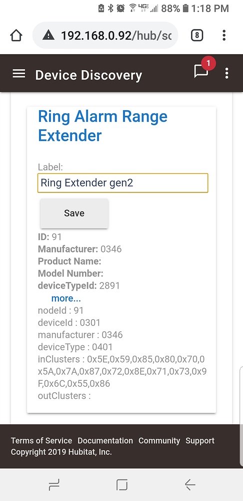Help pairing Ring Range Extender Gen2 - Get Help - Hubitat