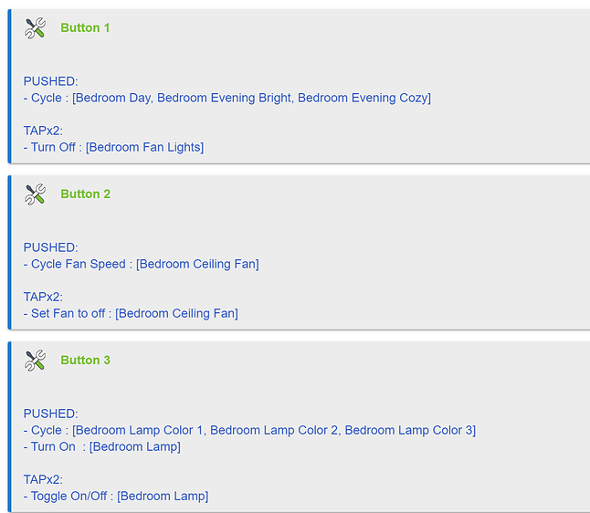 Setting ceiling fan speeds with button controller app - Apps - Hubitat