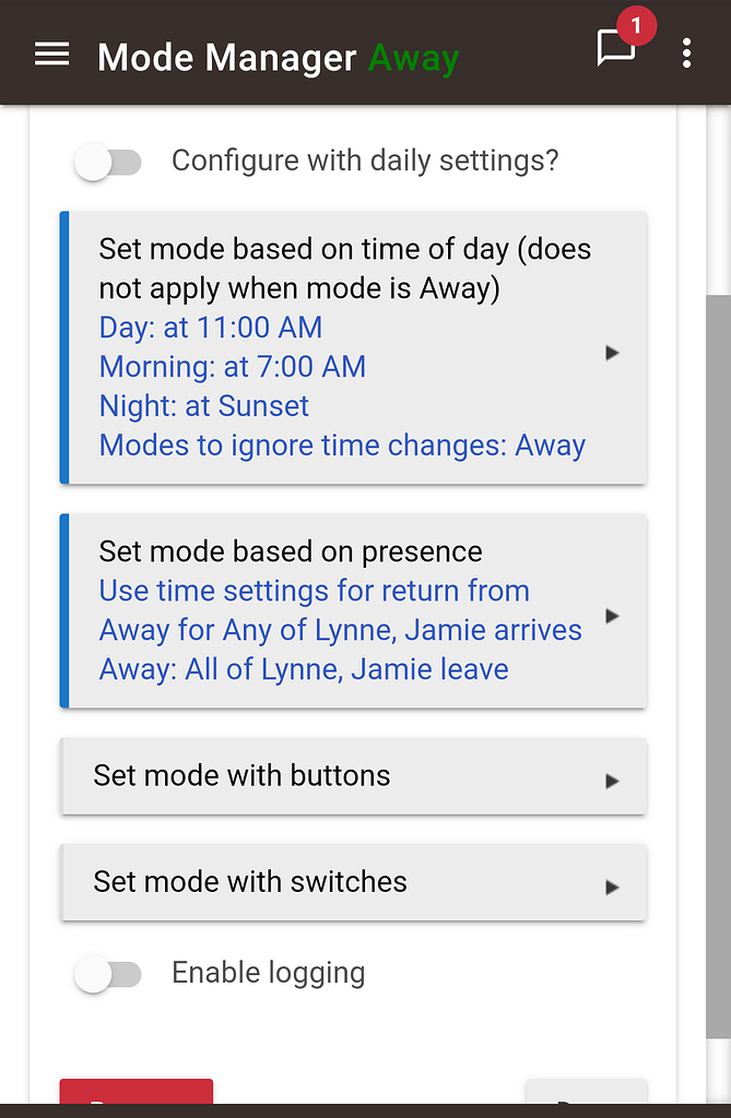 Mode Manager not respecting Away Mode - 🛎️ Get Help - Hubitat