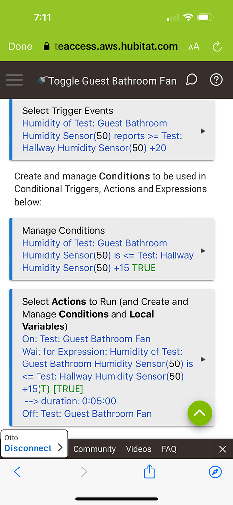 Help with Vent Fan Rule - All things Rule Machine - Hubitat