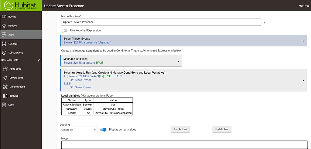 Question about built-in local variables - About Rule Machine - Hubitat