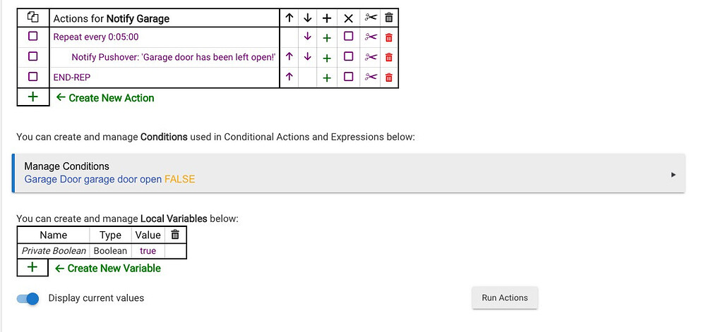 Repeating notification - while statement - 📐 Rule Machine® - Hubitat