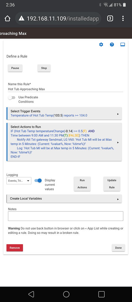 Predicate use vs if statement performance question - 📐 Rule Machine® - Hubitat