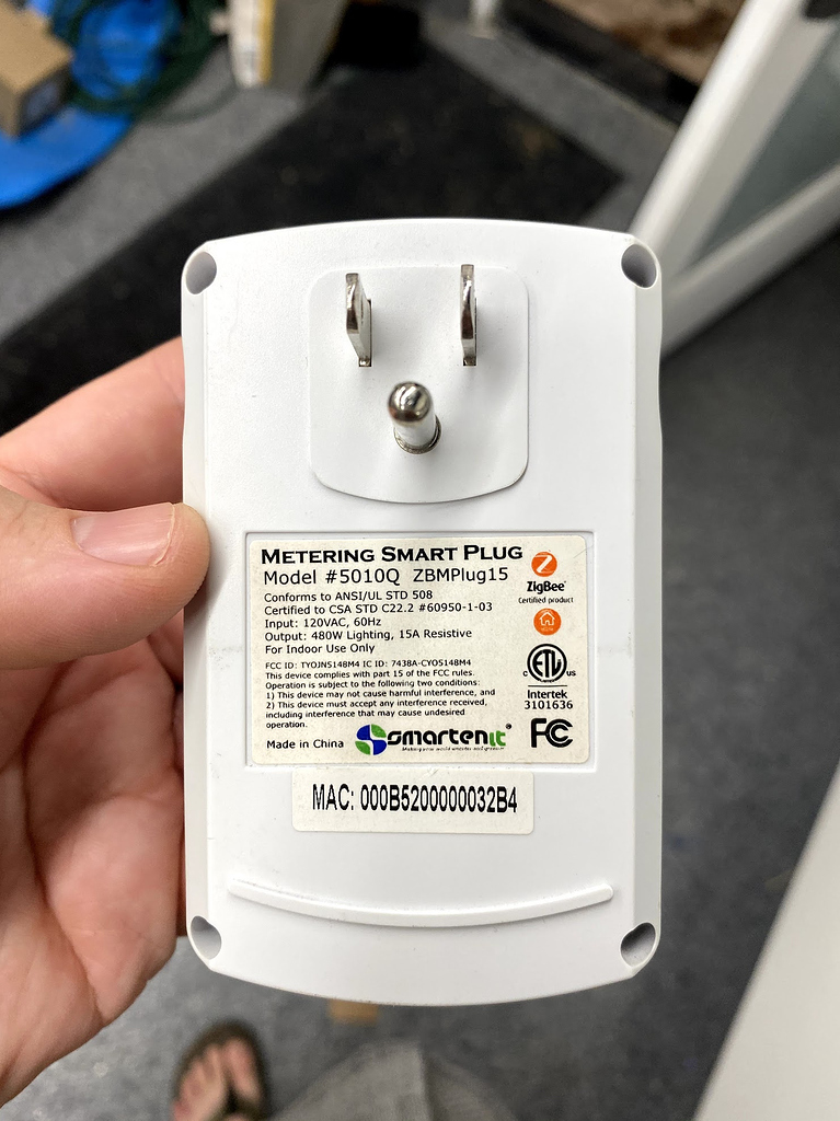Which Driver for old Zigbee Metered Outlet Plug (Smartenit ZBMPlug15 ...