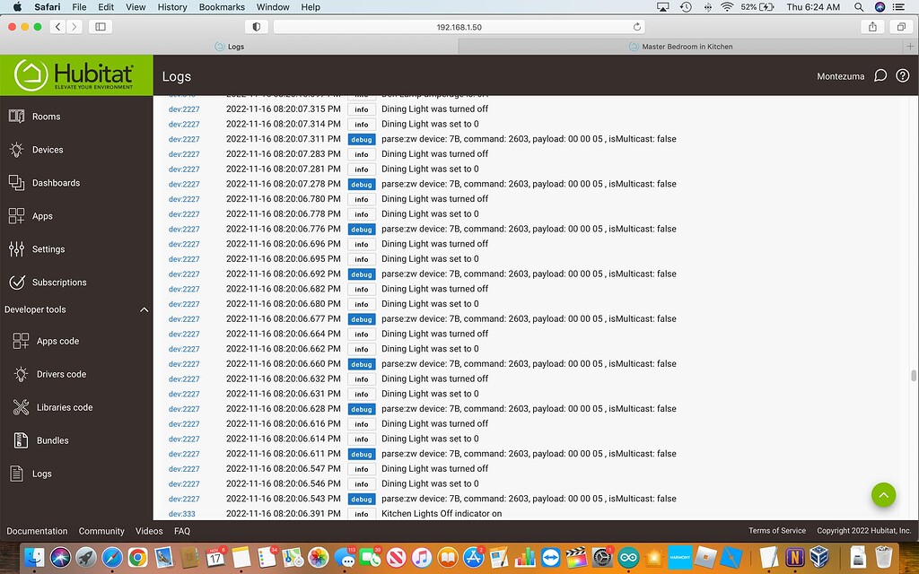 Storms on the Network - Devices - Hubitat