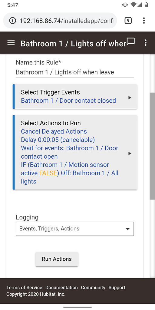 RM stuck on wait action again - 📐 Rule Machine® - Hubitat