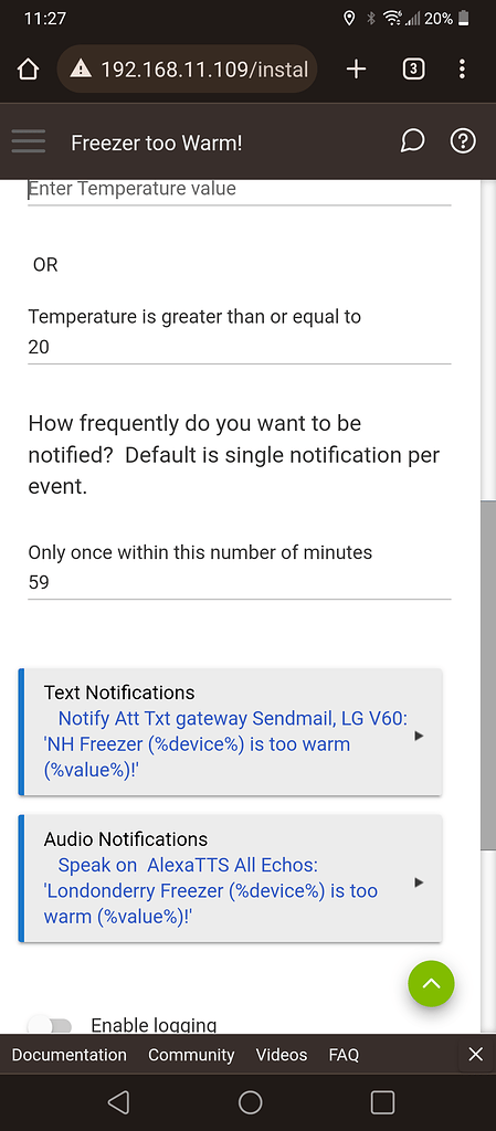 Quirky Notification App Behavior Apps Hubitat 