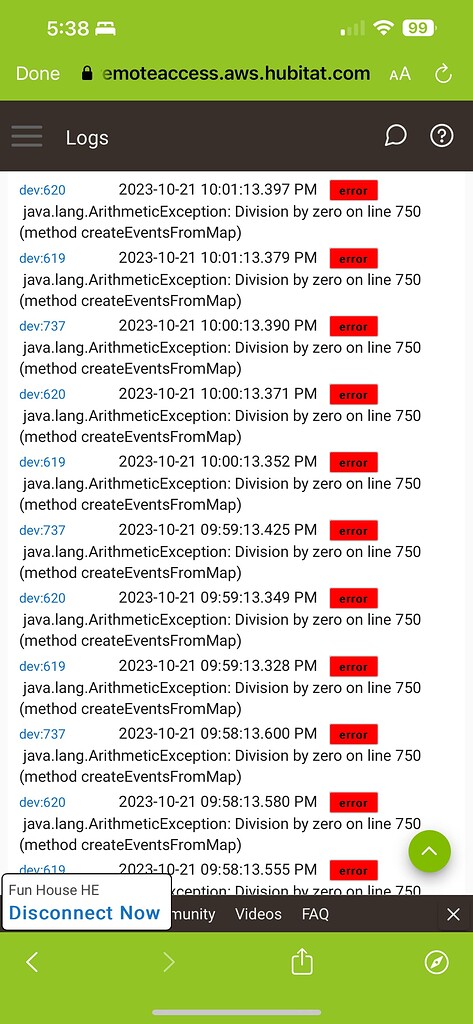 Errors at line 750 hue bulbs (CoCoHue) - Custom Drivers - Hubitat