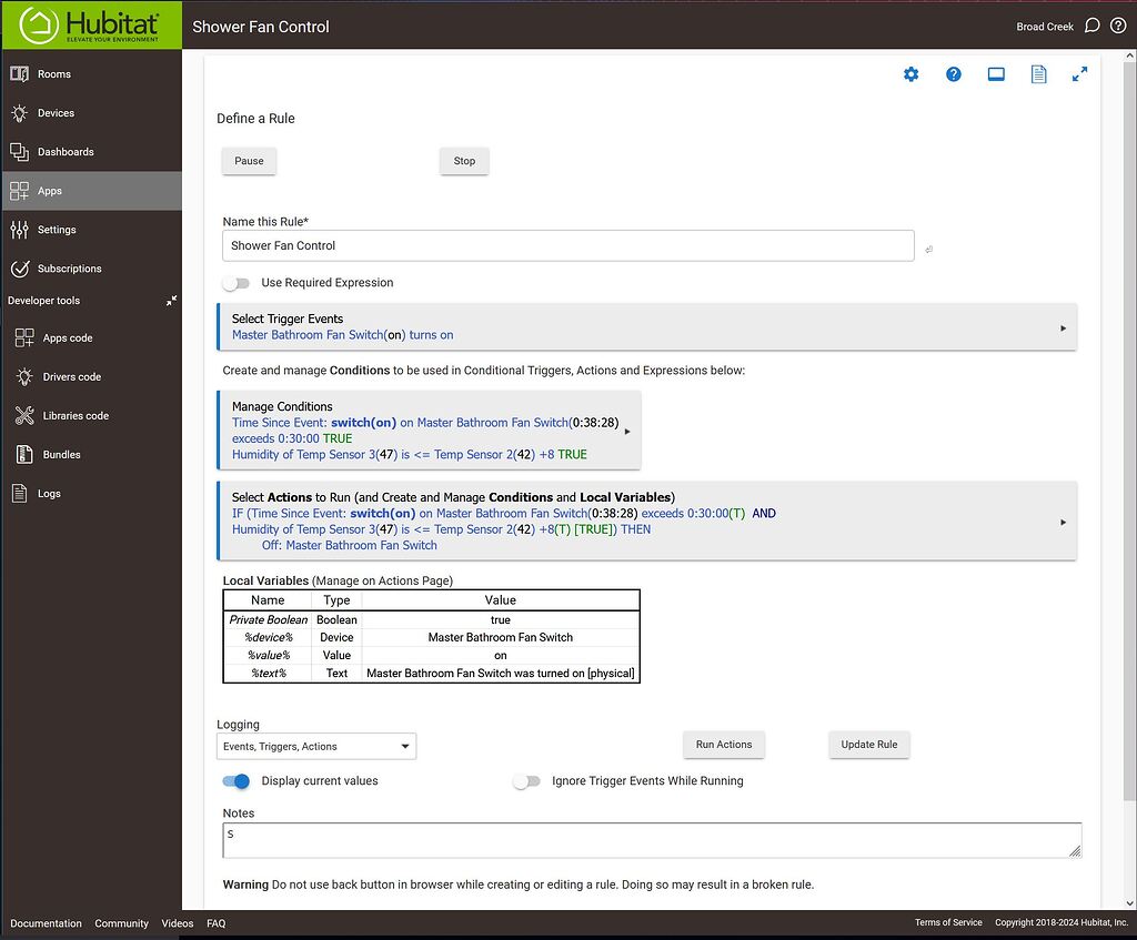 Rule 5.1 Conditions Met but Action not taken - Apps - Hubitat