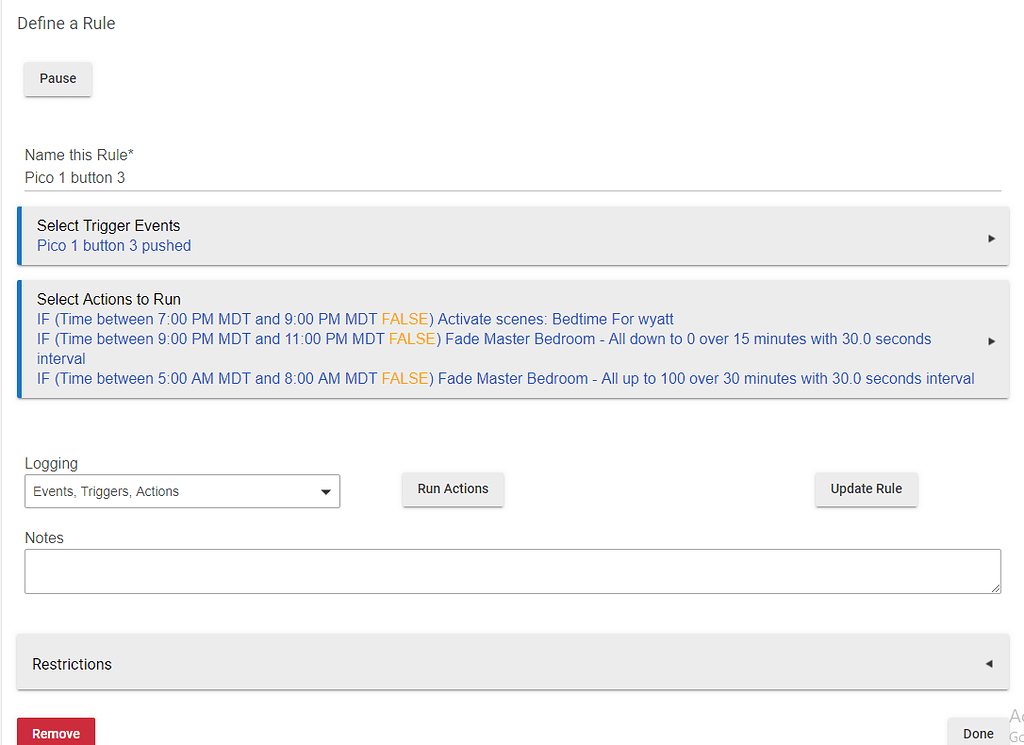 Cancel on Truth Change? - 📐 Rule Machine® - Hubitat