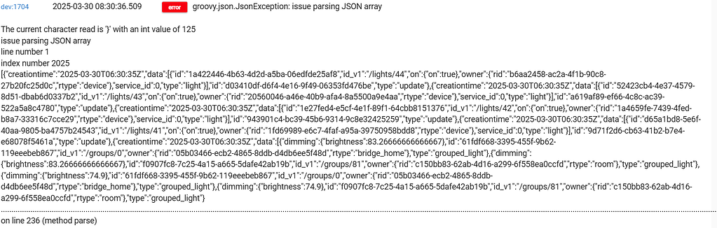 Error code From hue hub integration - Get Help - Hubitat