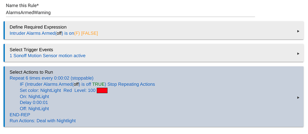 What is the intended role for "Stop Repeating Actions" - 📐 Rule Machine® - Hubitat