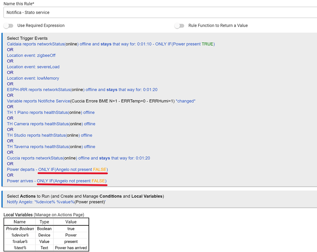 Rule triggered even if condition condition false - 📐 Rule Machine® - Hubitat