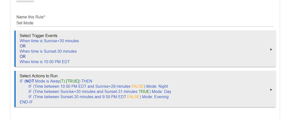Rules not triggering with Sunrise/Sunset - 📐 Rule Machine® - Hubitat