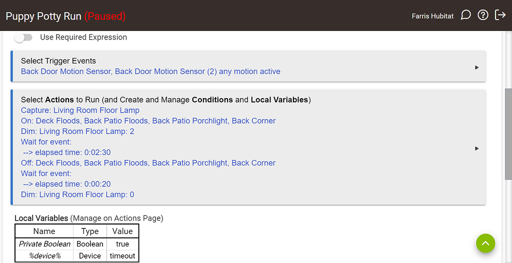 Variables vs. Conditions - All things Rule Machine - Hubitat