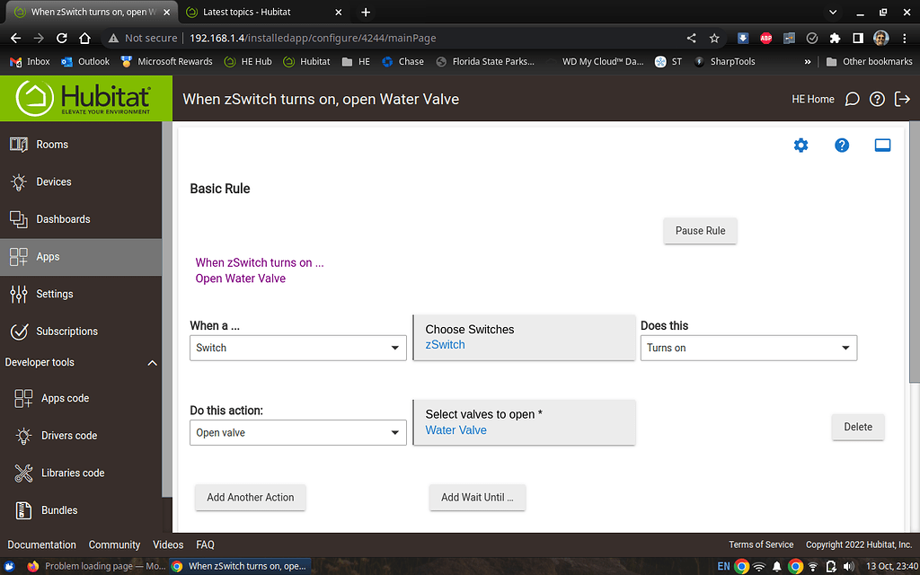 [BUG] Importing Basic Rule With "Open Valve" Action - 📢 Feedback - Hubitat