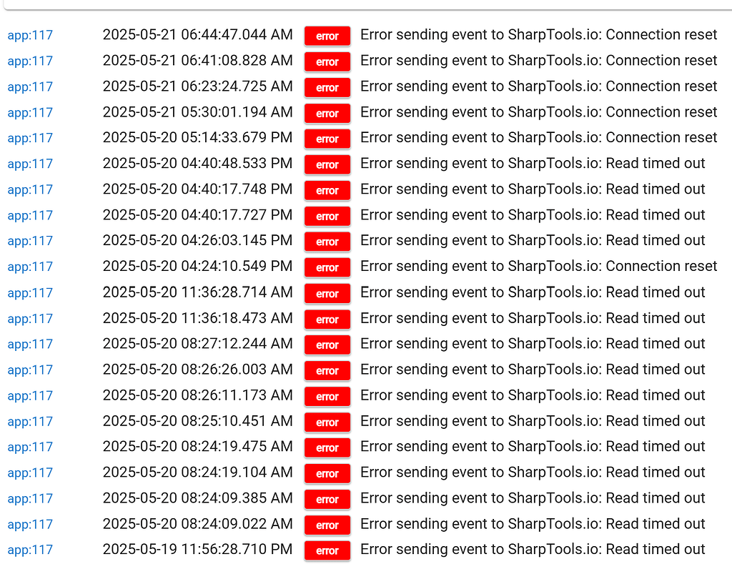 Sharptools Connectivity - 🛎️ Get Help - Hubitat