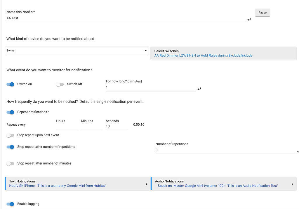 Notifications not working - Apps - Hubitat
