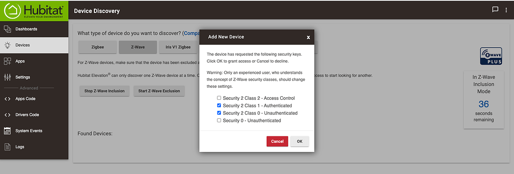 HomeSeer switches suddenly ask for security key -- hangs on initialization [new C-7 hardware ...