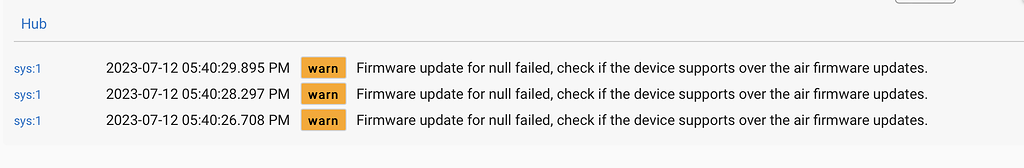 Firmware Update For Null Failed Devices Hubitat