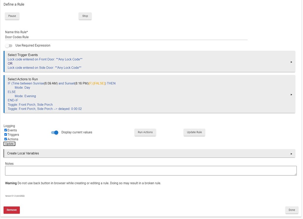 RM5.1 Not Triggering on Lock Code since 2.3.2 Upgrade - All things Rule Machine - Hubitat