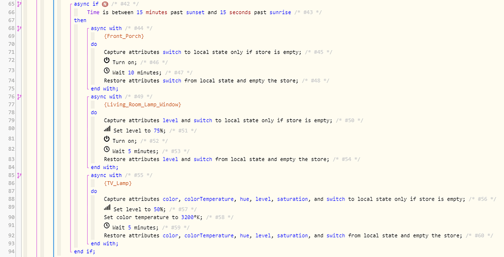 Capture - Restore - 📐 Rule Machine® - Hubitat