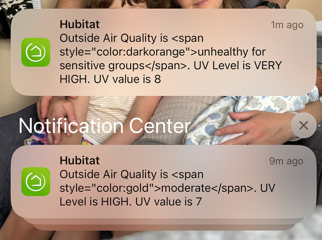 RM sends stored variable with color parameter as HTML tag(s) - All things Rule Machine - Hubitat
