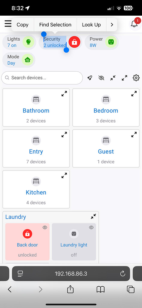 Accessing Home Screen “security” data - Apps - Hubitat