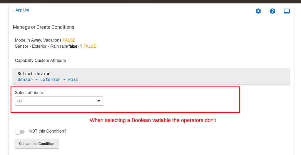 Rule Machine - Boolean Condition Custom Attribute - All things Rule Machine - Hubitat