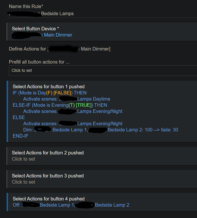 Help with Philips Hue Dimmer - 📐 Rule Machine® - Hubitat