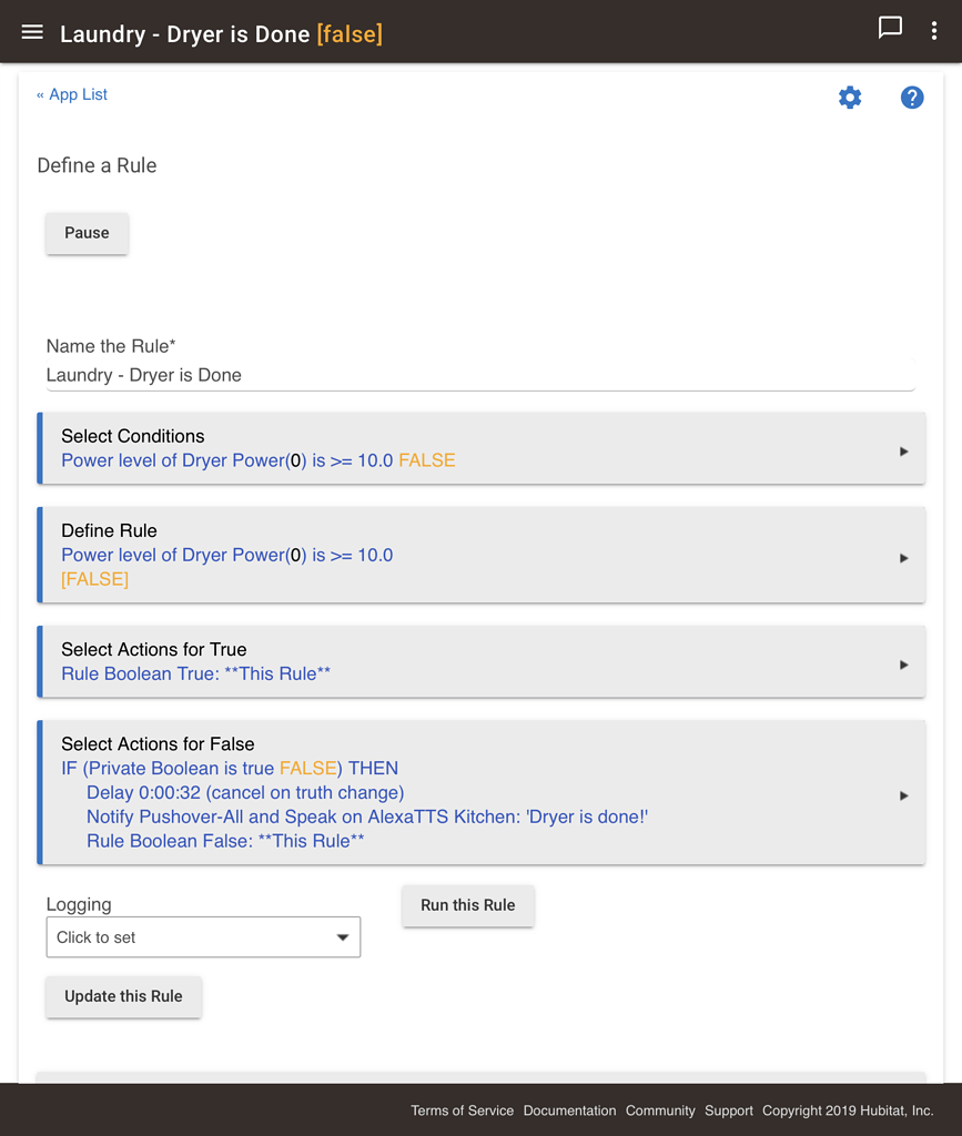 Conditional actions - 📐 Rule Machine® - Hubitat