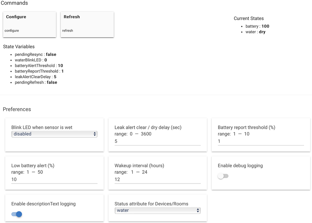 [release] Zooz ZSE42 Water Leak XS Sensor driver - ⚙️ Custom Apps and ...