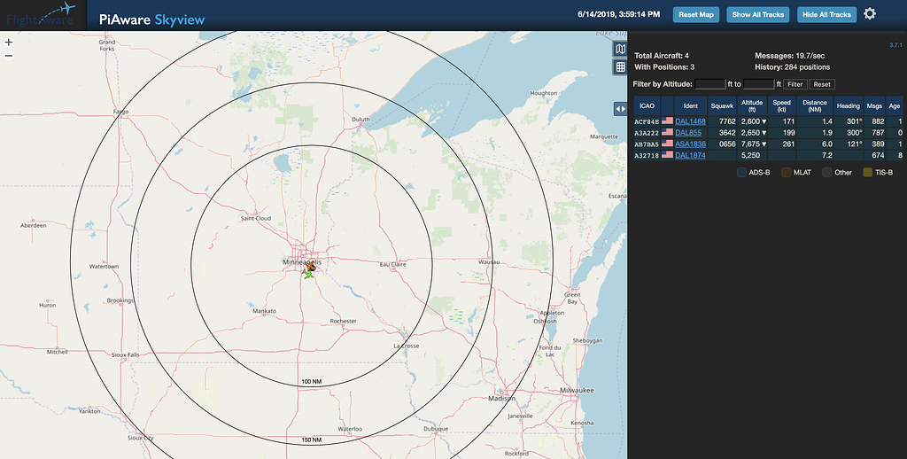PiAware flight tracking - 🛎️ Get Help - Hubitat